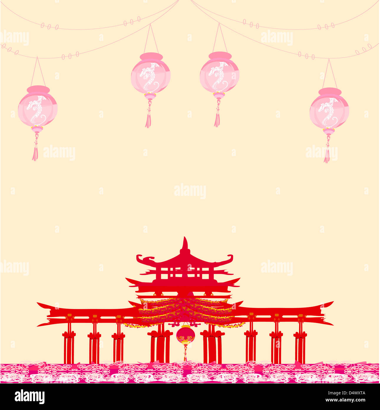 Decorative Chinese Background Stock Photo - Alamy