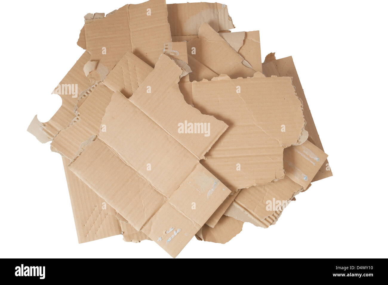 Background of strips of corrugated cardboard isolated on white Stock ...