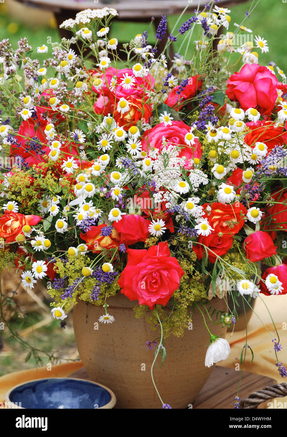 A vase full of colorful flowers Stock Photo - Alamy