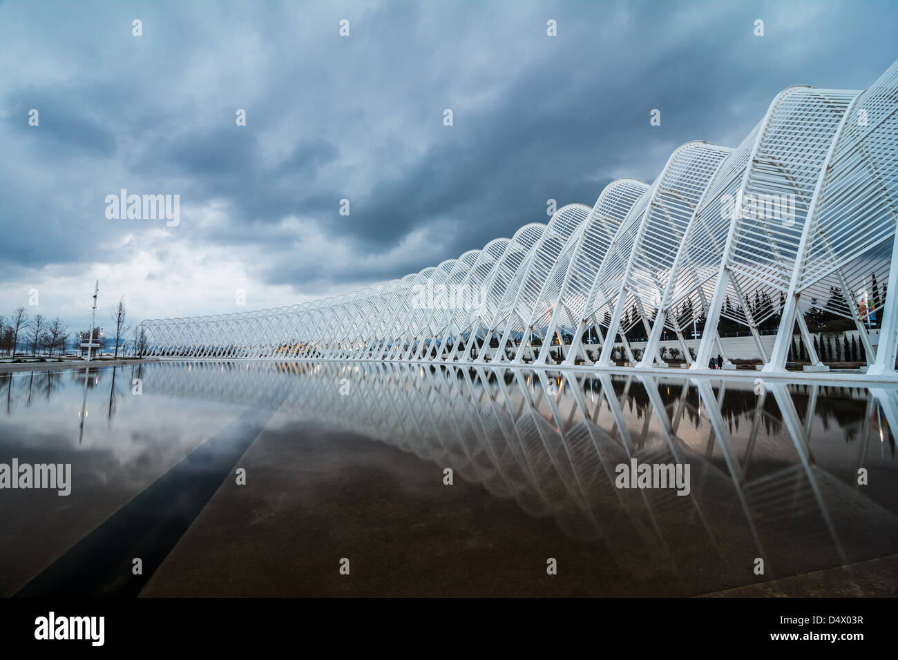 Steel Archway at Stadium in Greece in the afternoon Stock Photo - Alamy