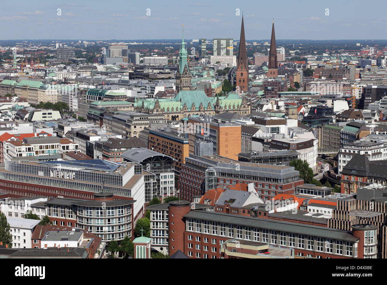 Hamburg, Germany, view over Hamburg Stock Photo - Alamy
