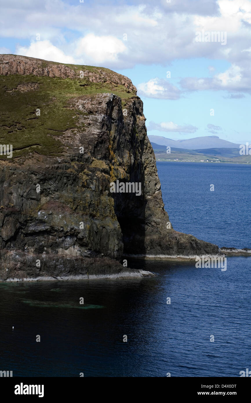 Cliffs and headland near Idrigill Point Loch Bracadale Orbost Duirinish ...