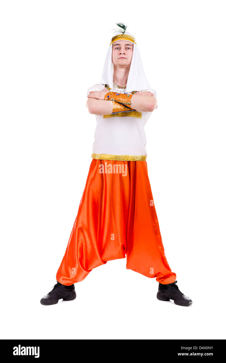 Dancing pharaoh wearing a egyptian costume Stock Photo - Alamy