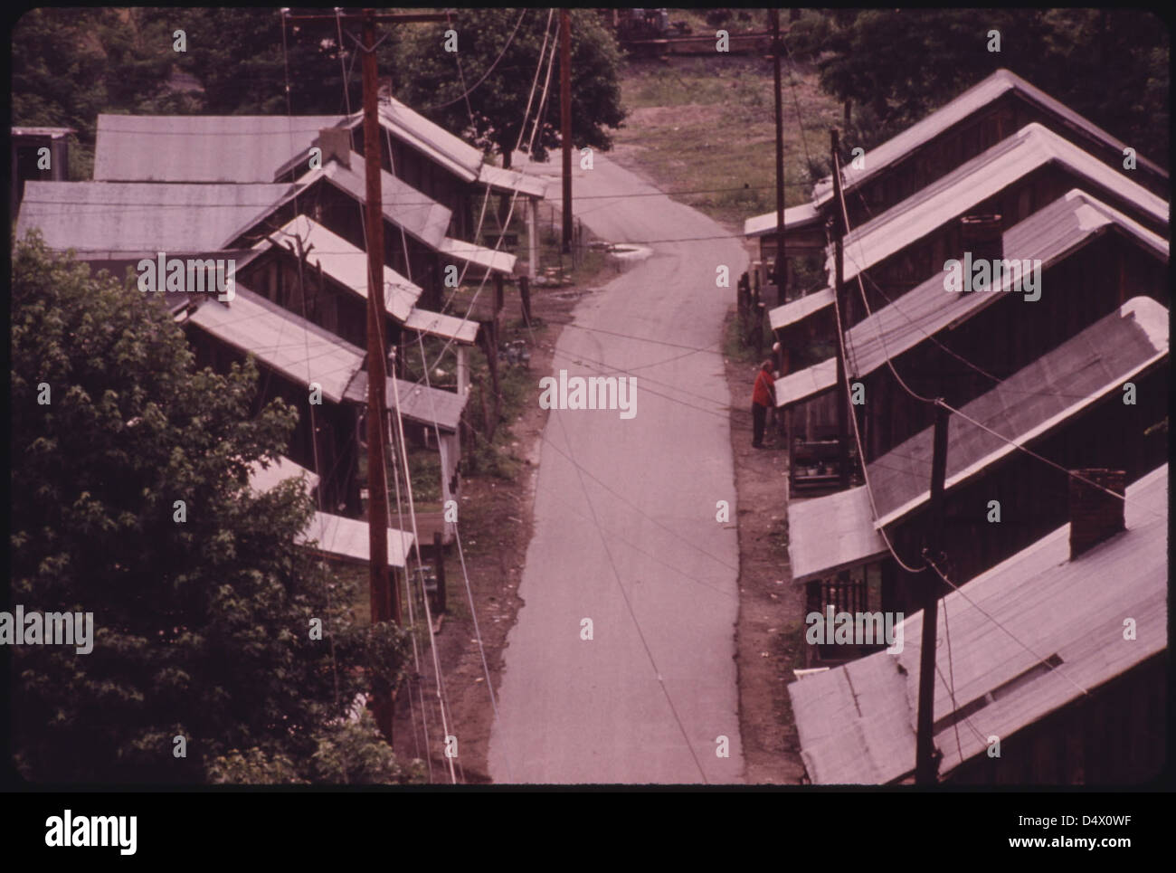 This photograph from June 1974 depicts miner homes in a company town ...