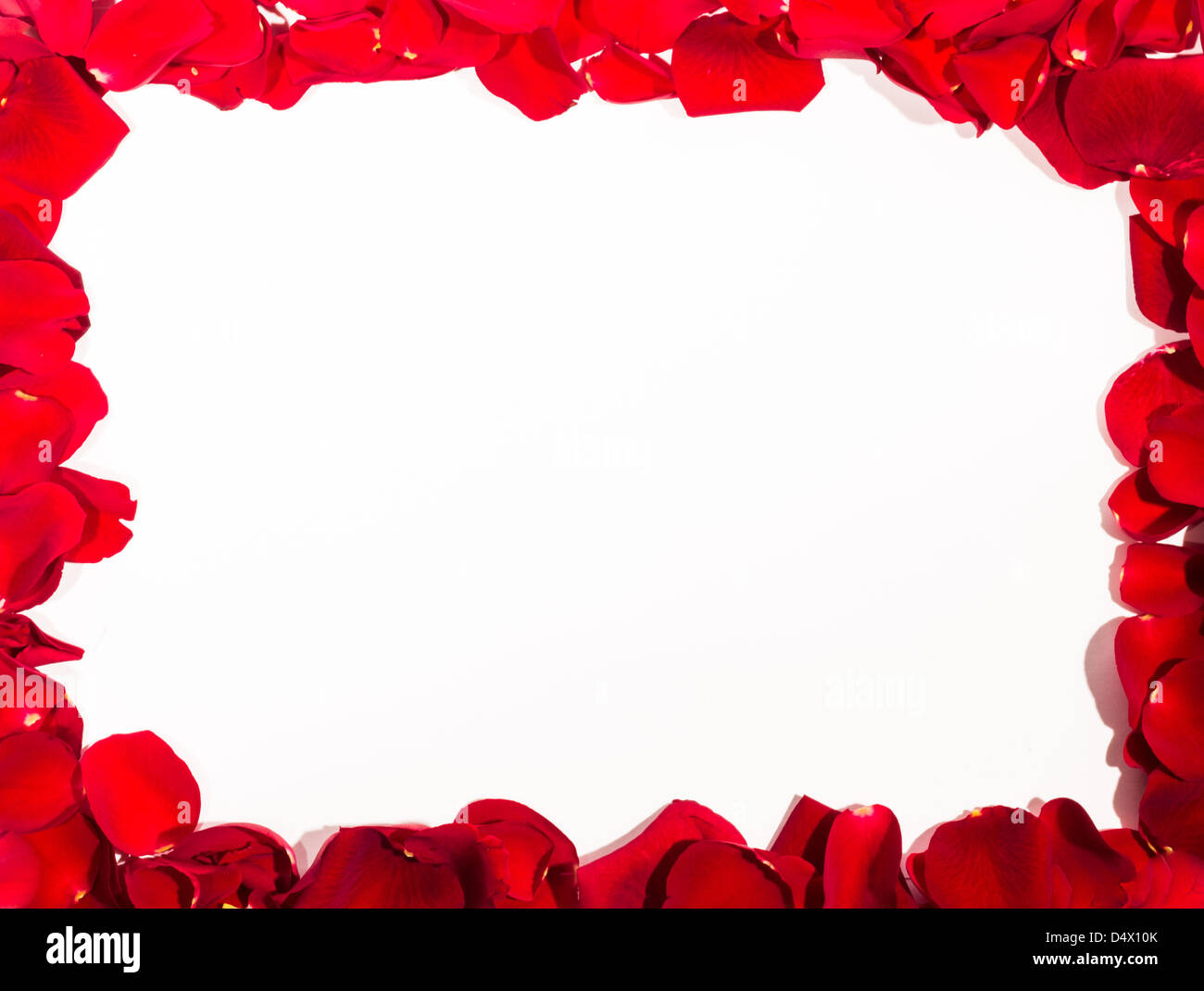 Romantic valentines Red roses frame Stock Photo - Alamy