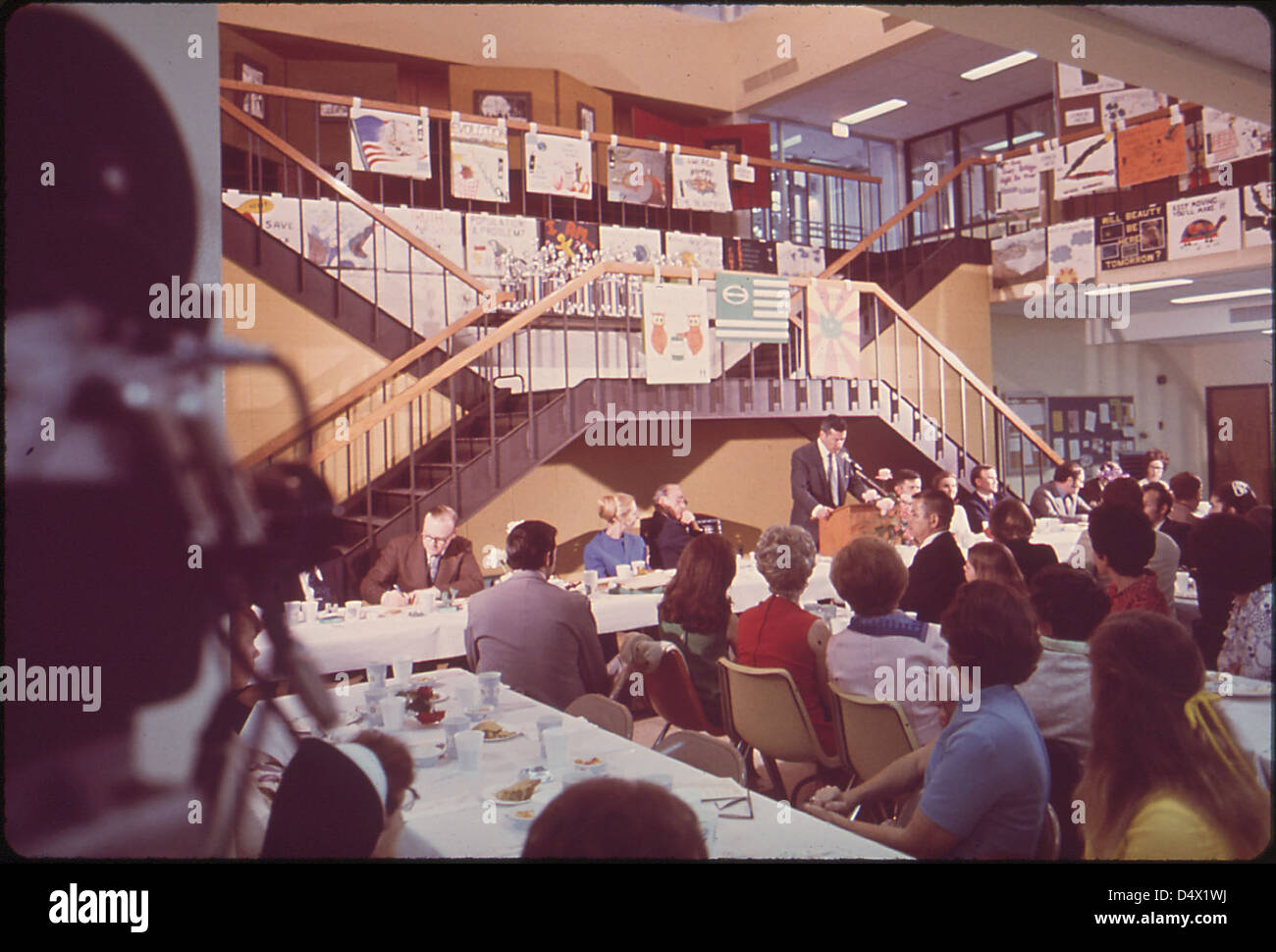 Photograph of an environmental awards dinner held in May 1972. This ...