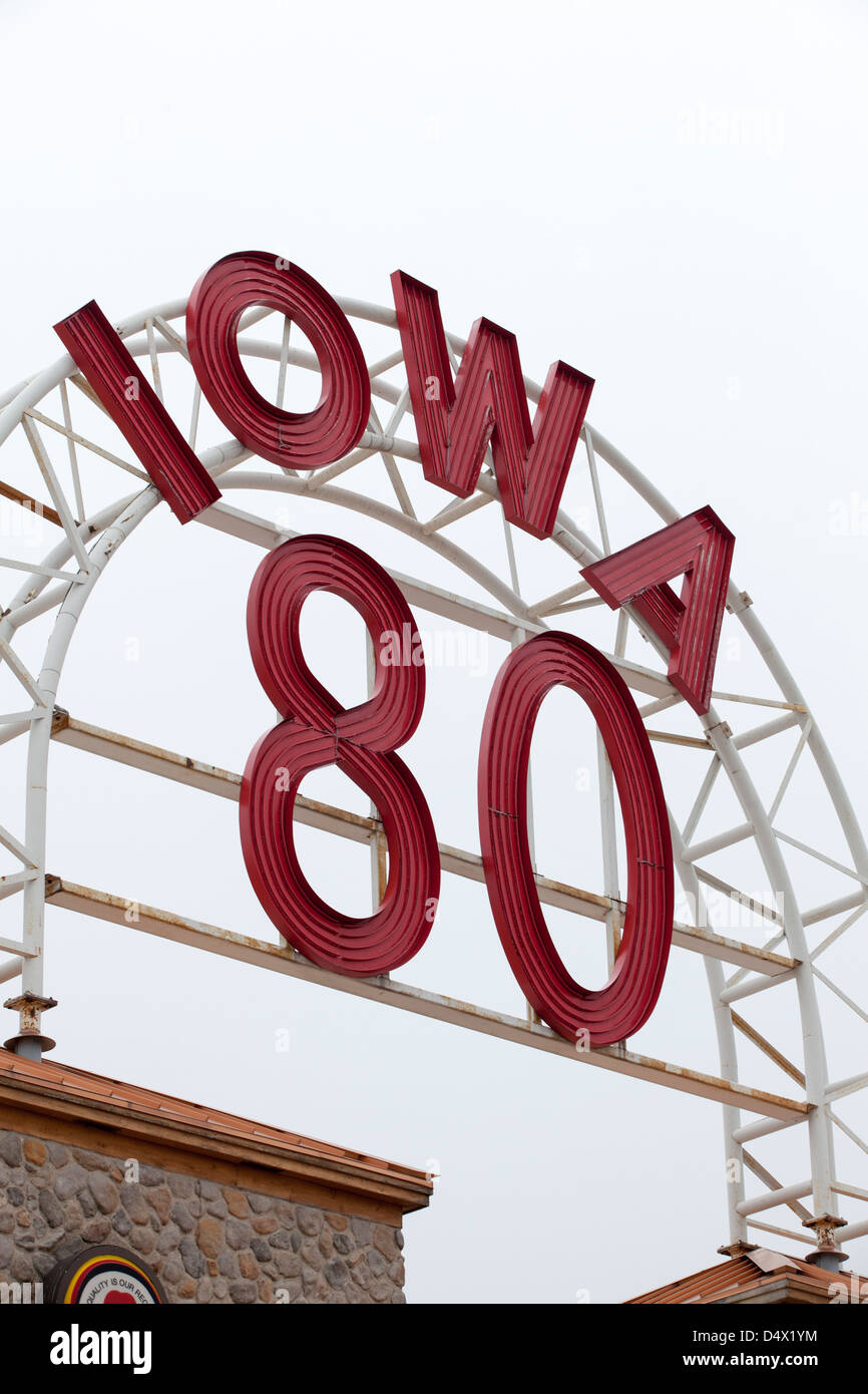A sign at the worlds largest truckstop, Iowa 80, USA Stock Photo - Alamy