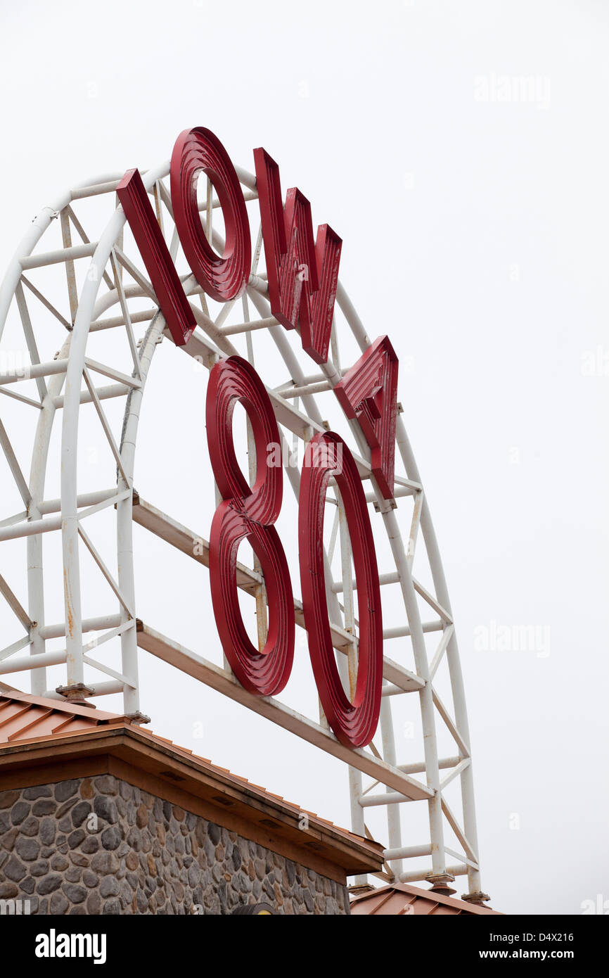 A sign at the worlds largest truckstop, Iowa 80, USA Stock Photo - Alamy