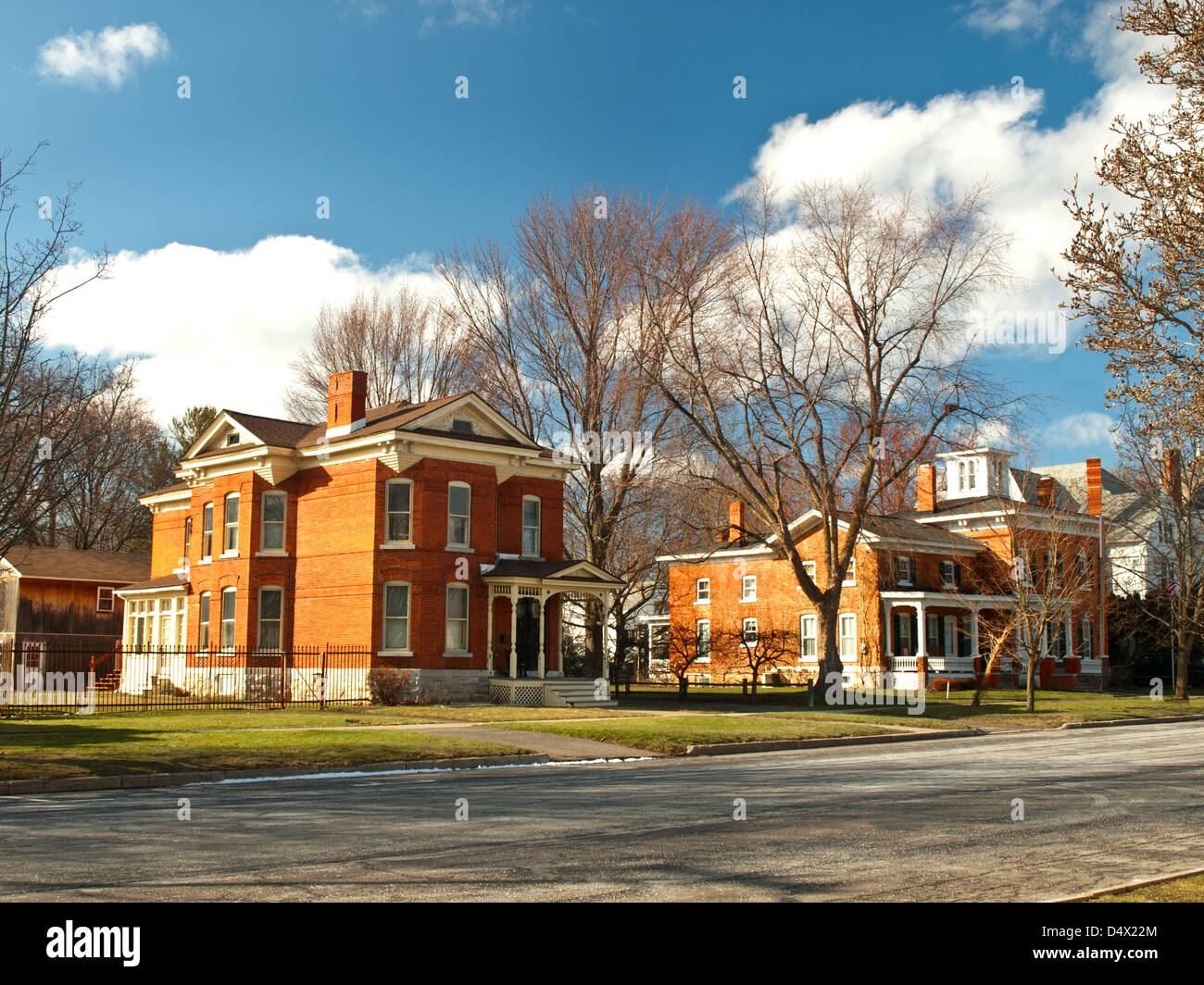 pretty old houses in a small village Stock Photo - Alamy