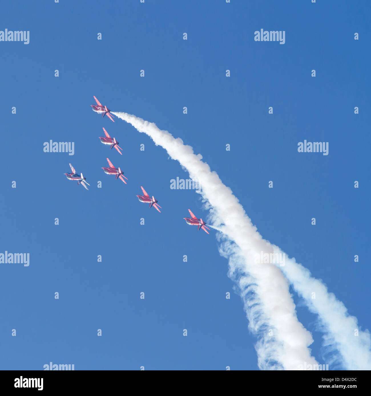 The Red Arrows flying display team Stock Photo - Alamy