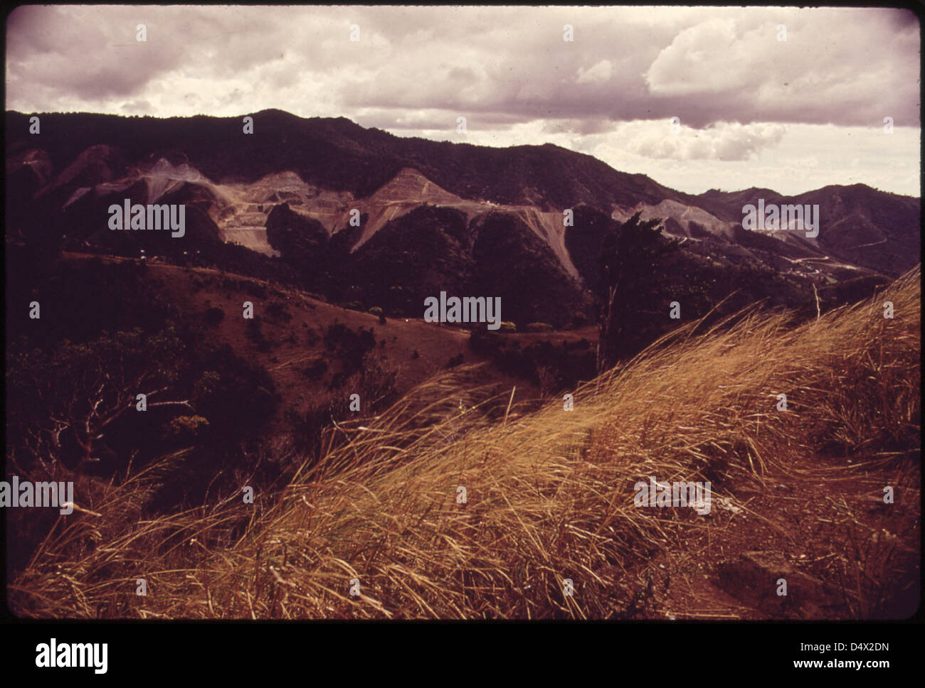 This 1973 photograph captures a mountain area, illustrating the natural ...