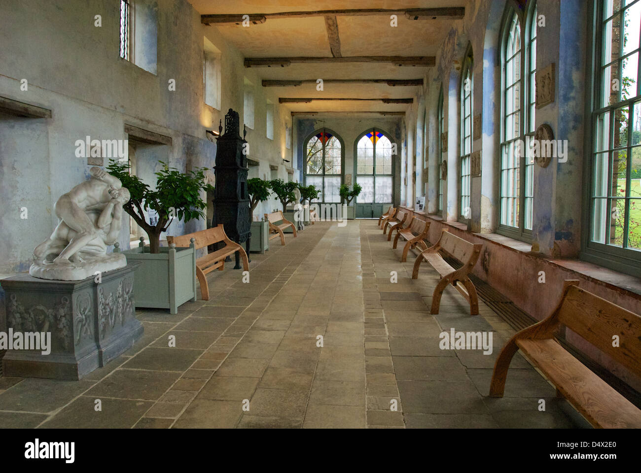 Medieval Interior Hall Stock Photo - Alamy