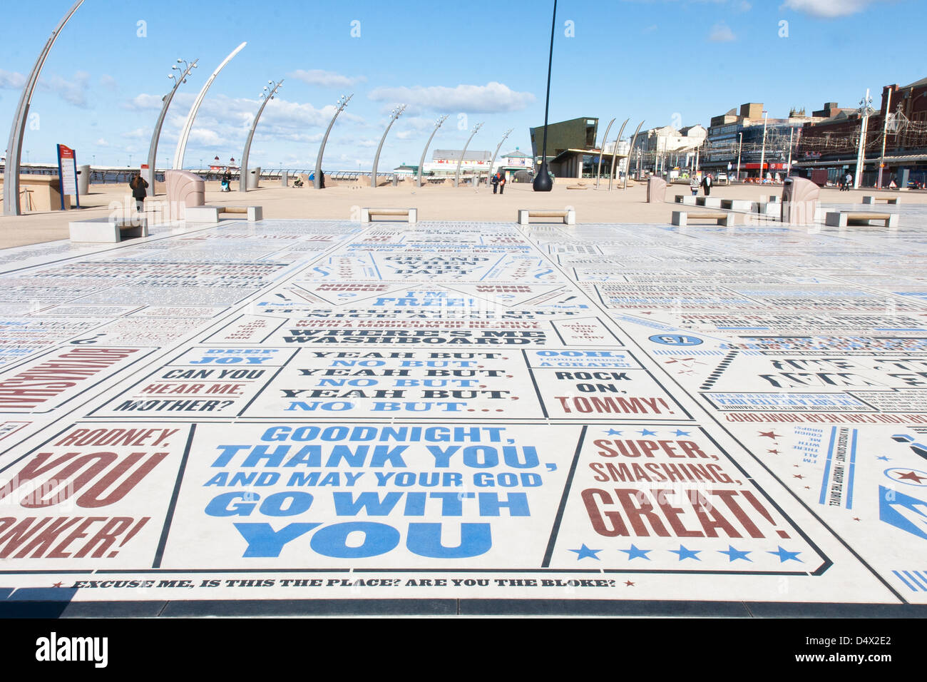 Blackpool, Lancashire, England with the comedy carpet Stock Photo - Alamy