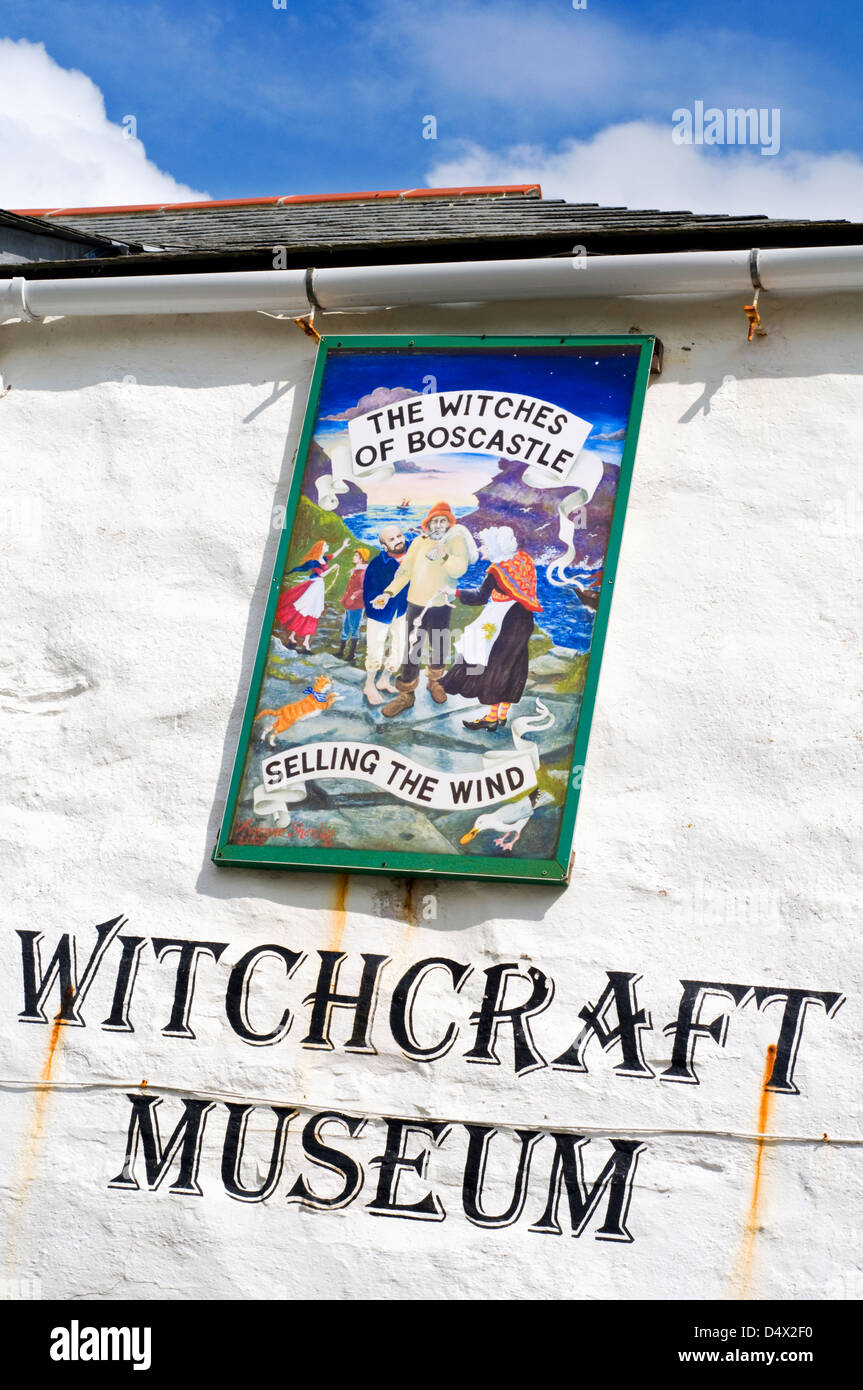 Close-up of the Museum of Witchcraft in the village of Boscastle ...
