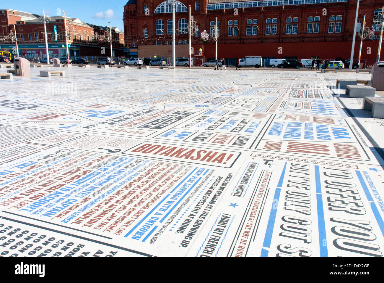 Blackpool, Lancashire, England with the comedy carpet Stock Photo - Alamy