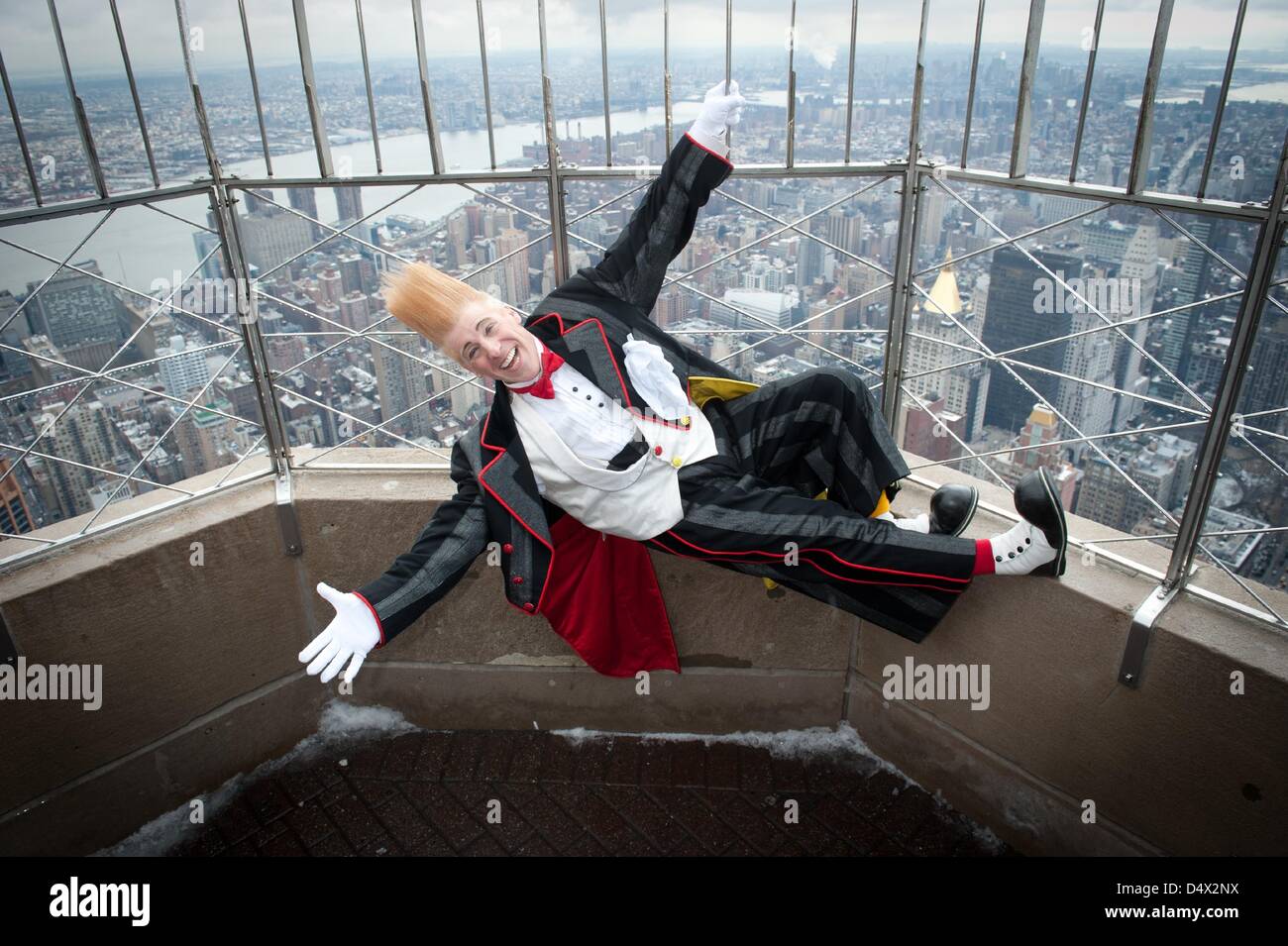 New York, USA. 19th March 2013. Comic daredevil BELLO NOCK, named ...