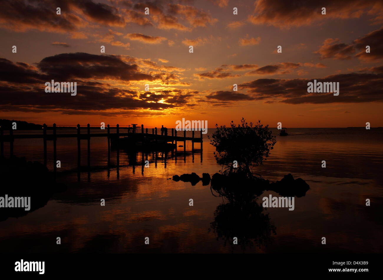 Clouds Break at Sunset in the Florida Keys Stock Photo - Alamy