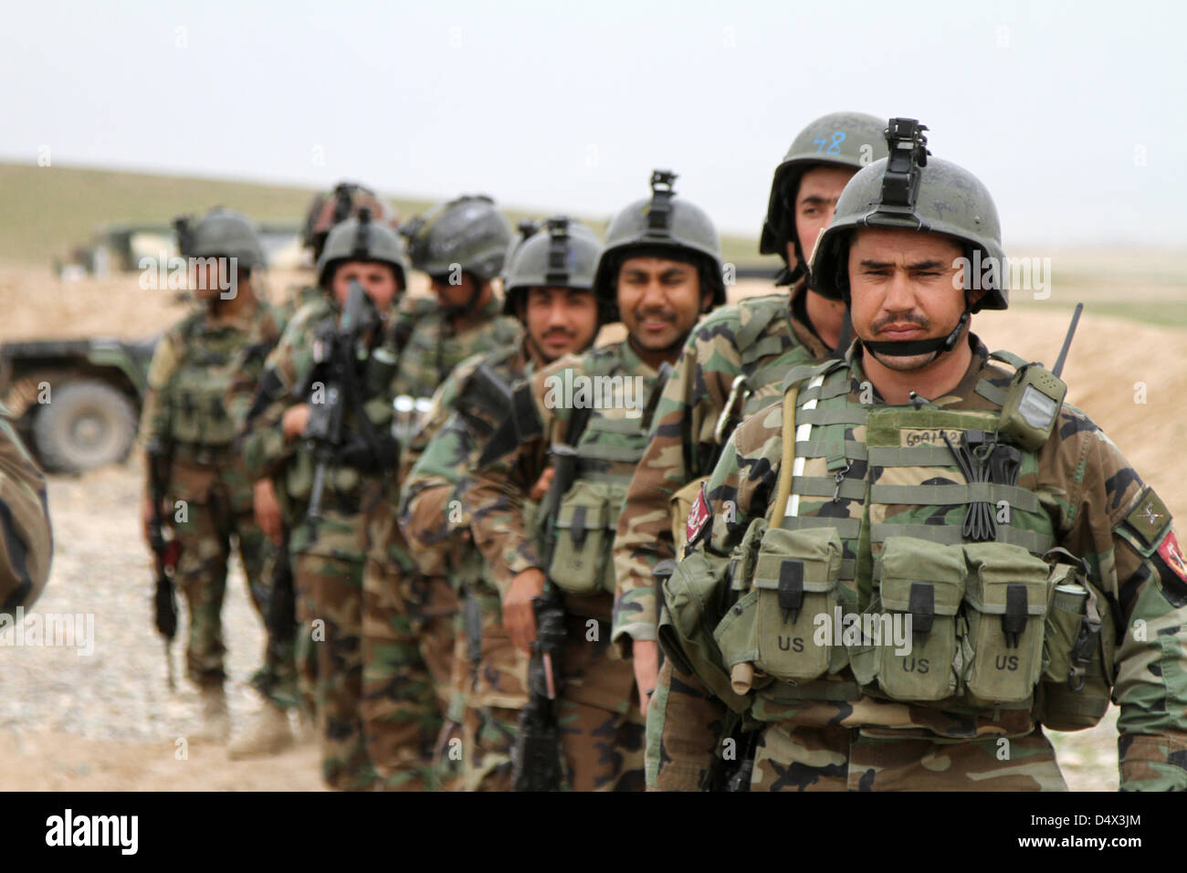 Afghan Commandos with Special Operations Kandak during live fire ...