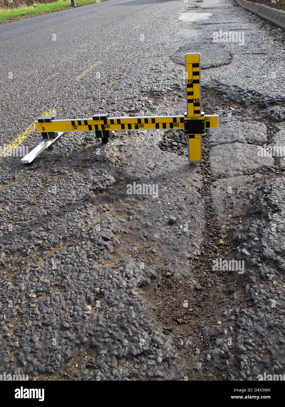 Potholes, mechanical failures, defect measure instrument, survey ...