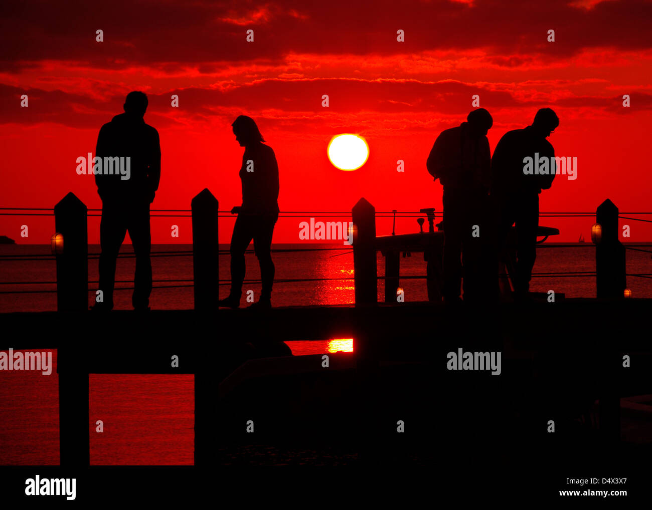 Another Sunset over the Florida Bay, Florida Keys Stock Photo - Alamy