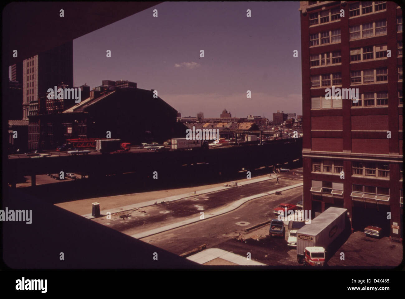 A photograph from May 1973 shows the view towards the Southeast ...