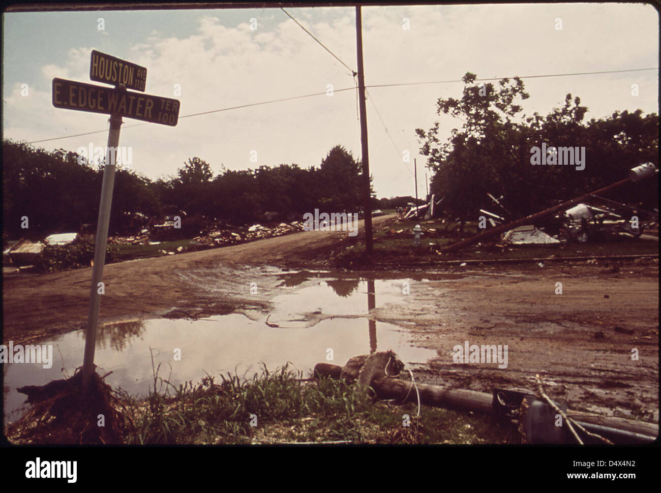 This image captures the aftermath of flooding along the Guadalupe River ...