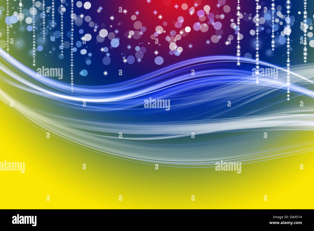 Fantastic Christmas wave design with snowflakes Stock Photo - Alamy