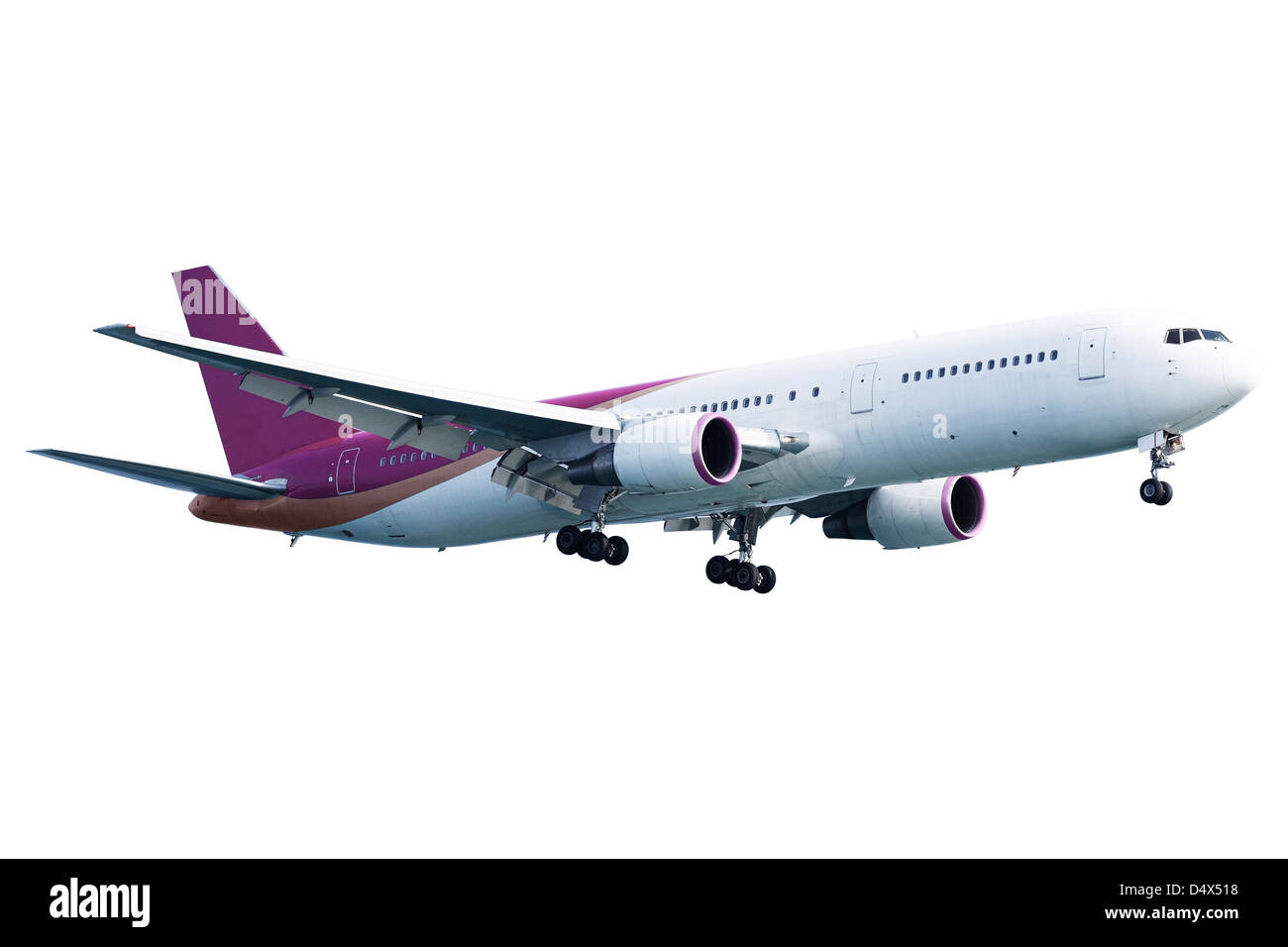 Real jet aircraft. Isolated on white background Stock Photo - Alamy