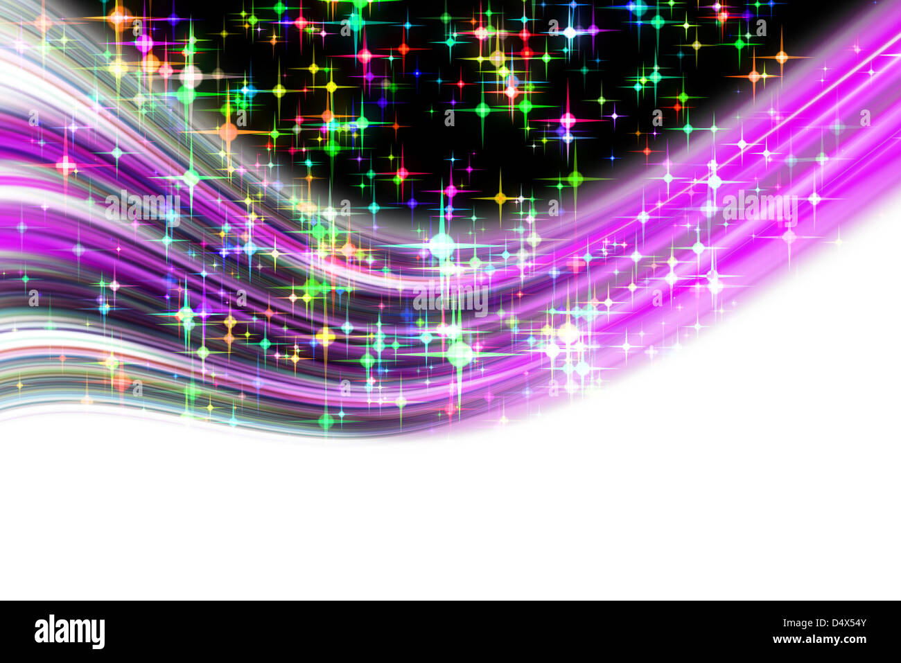 Fantastic Christmas wave design with glowing stars Stock Photo - Alamy