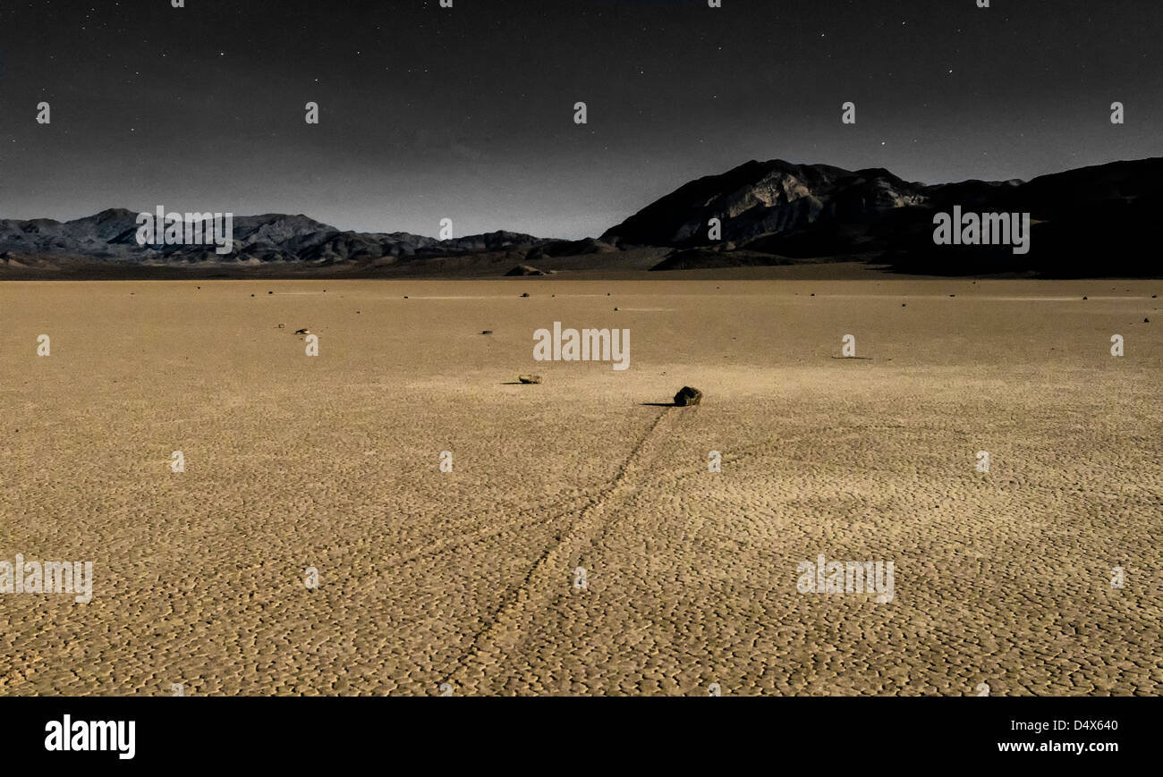 Death Valley Racetrack Playa under Starry Sky Stock Photo - Alamy