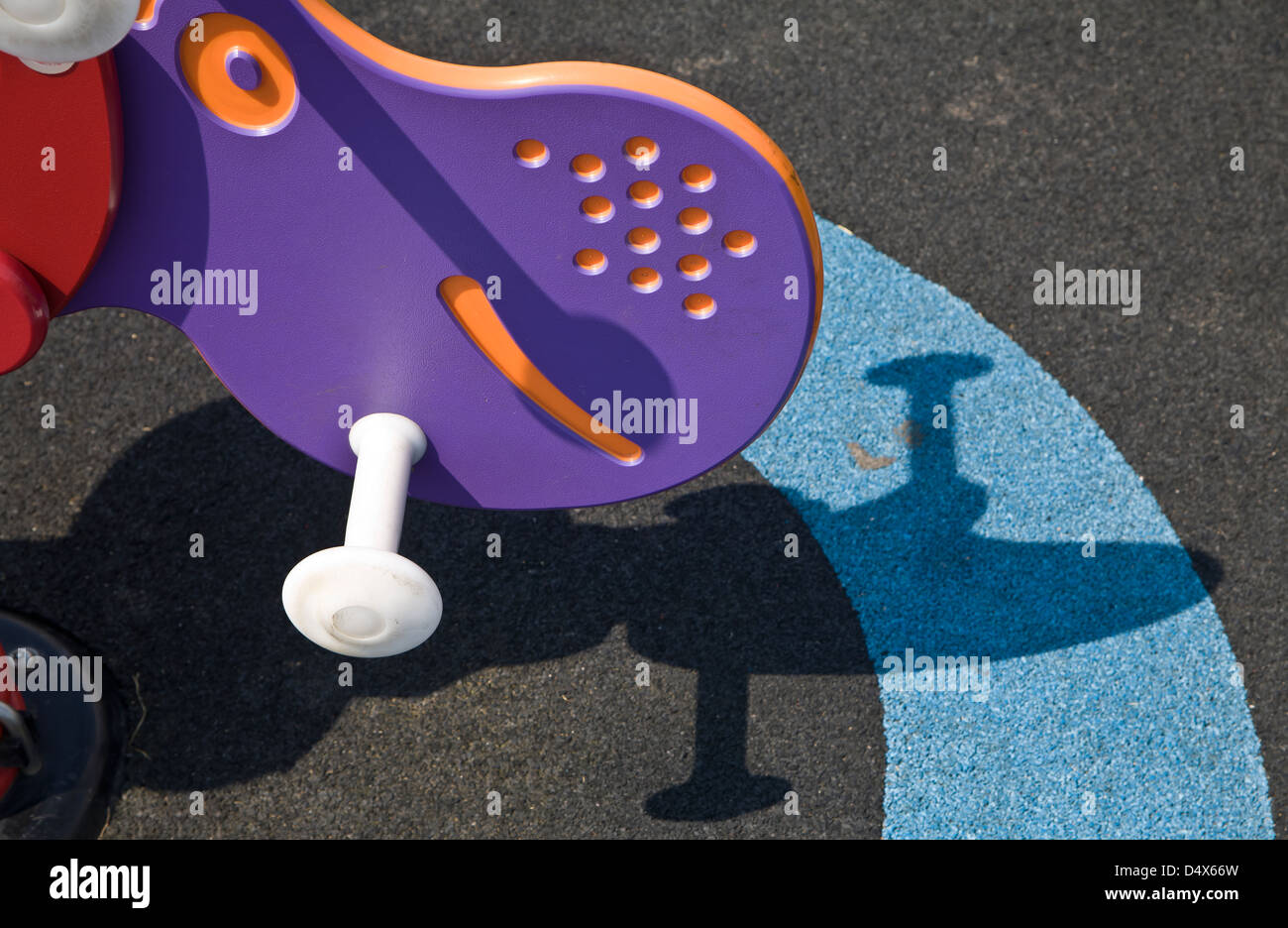 Colourful detail from chilrden's playground rocking ride Stock Photo ...