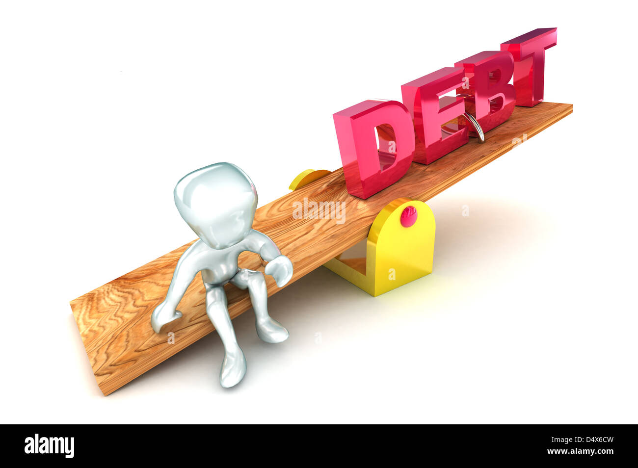 A Colourful 3d Rendererd Debt Concept Illustration Stock Photo - Alamy