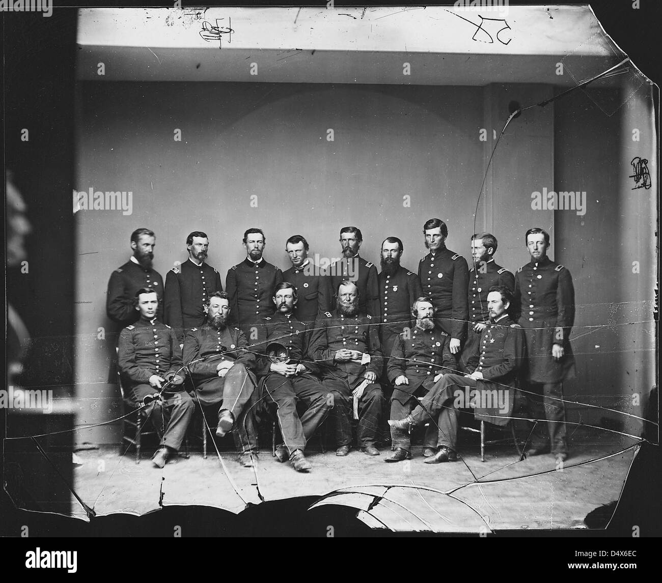 A photograph from the U.S. Civil War era, showing Brevet Major General ...