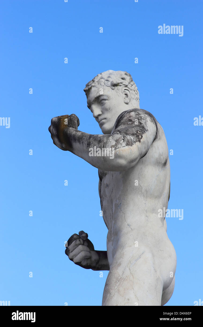 Olympic sport statue Foro Italico - Rome - boxing Stock Photo - Alamy