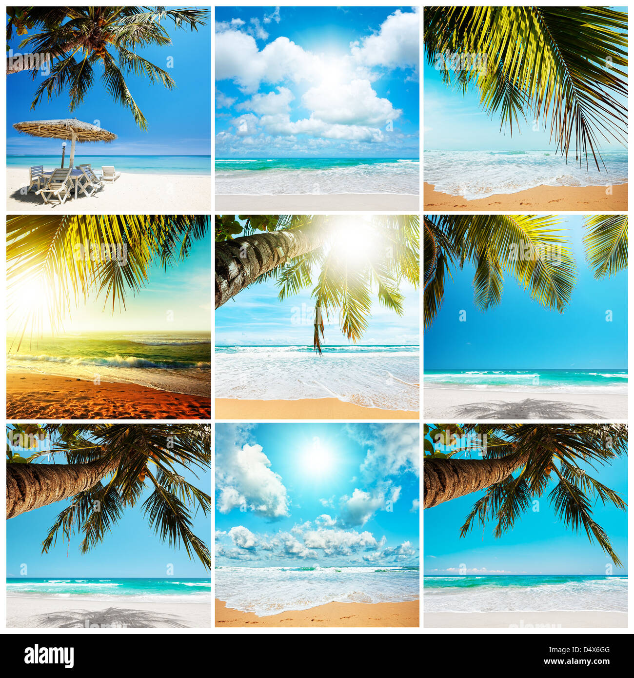 Tropical beach collection Stock Photo - Alamy