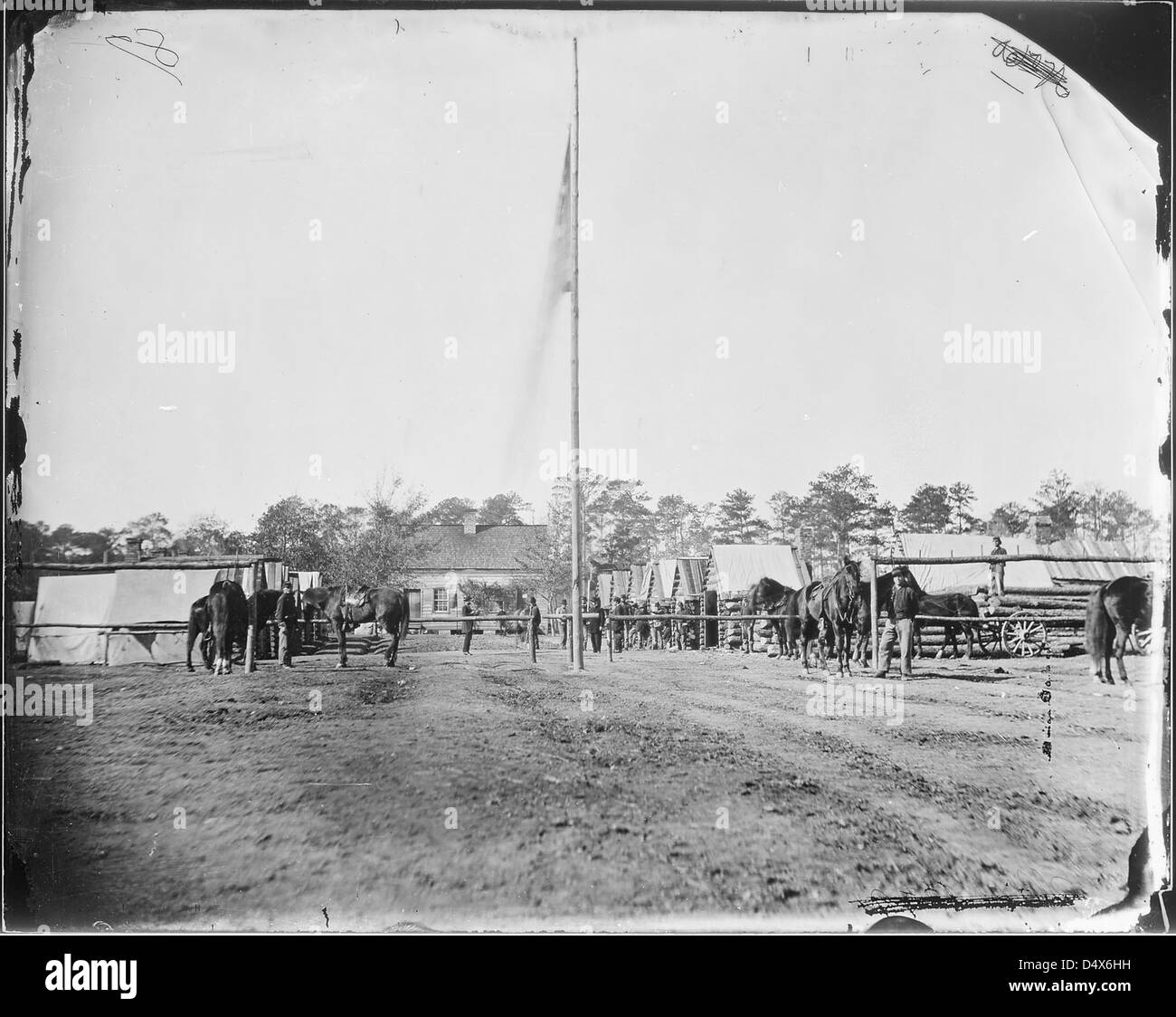 This photograph by Mathew Brady captures General Terry's headquarters ...