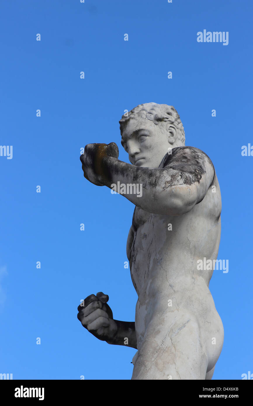 Olympic sport statue Foro Italico - Rome - boxing Stock Photo - Alamy