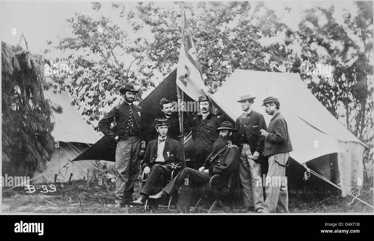 This photograph by Mathew Brady shows General David McMurtrie Gregg and ...