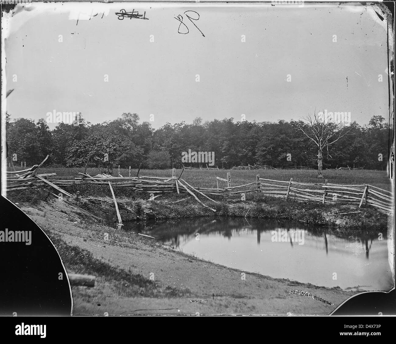 Civil war battle gettysburg view Black and White Stock Photos & Images ...