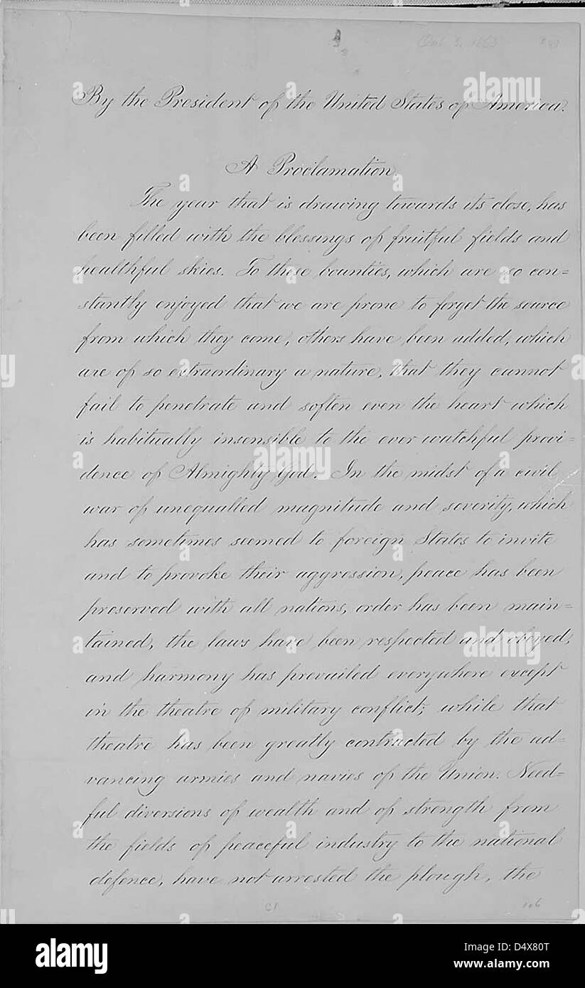 On October 3, 1863, President Abraham Lincoln issued his Thanksgiving ...