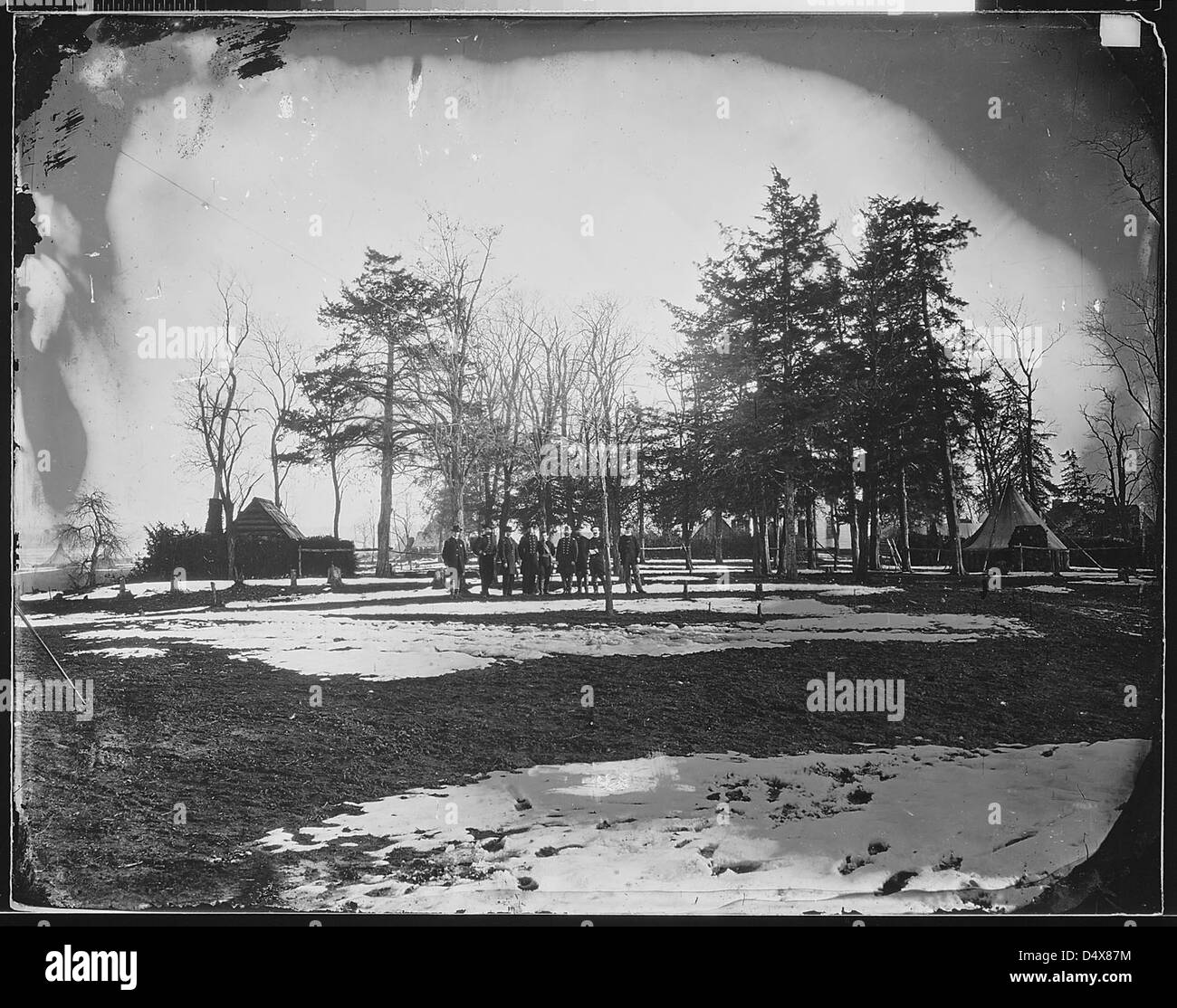 This photograph by Mathew Brady shows the headquarters of General ...