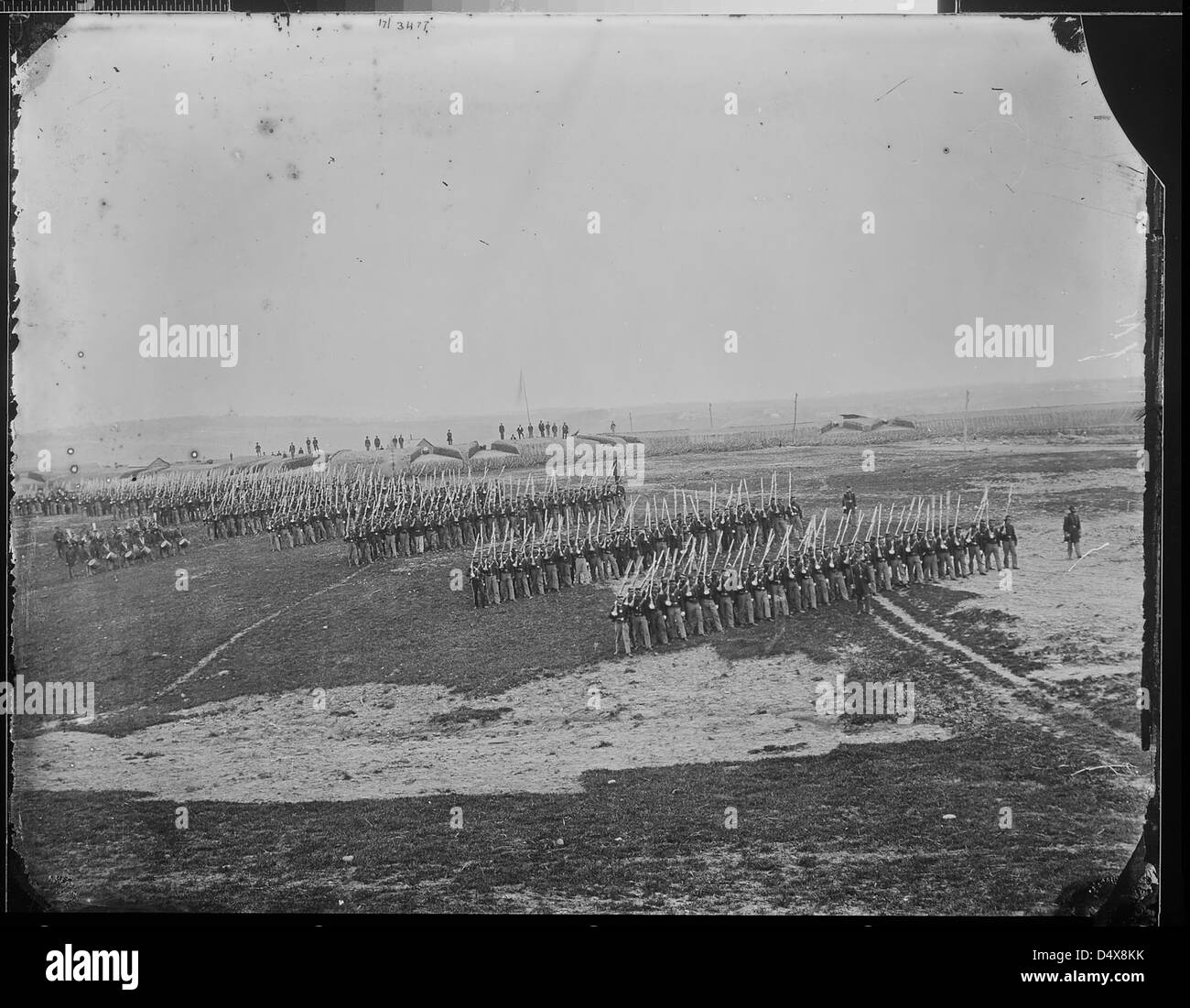This photograph by Mathew Brady captures soldiers of the 26th New York ...