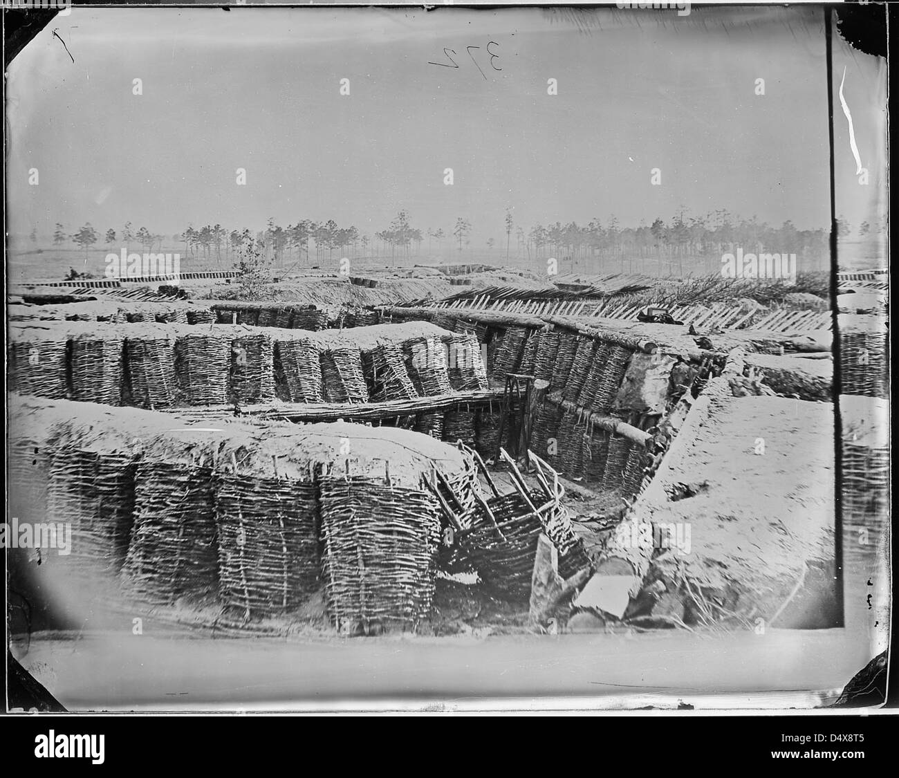 Confederate Trenches. Fascine Trench Breastworks, Petersburg, Va Stock ...