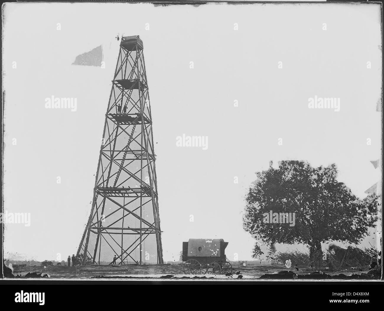 War lookout tower Black and White Stock Photos & Images - Alamy