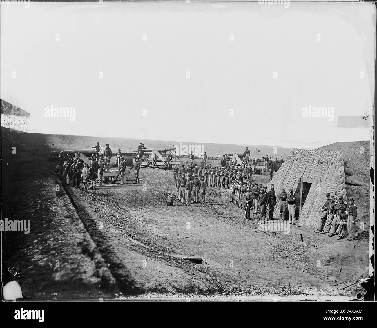 Fort Totten, near Washington D.C., photographed by Mathew Brady during ...