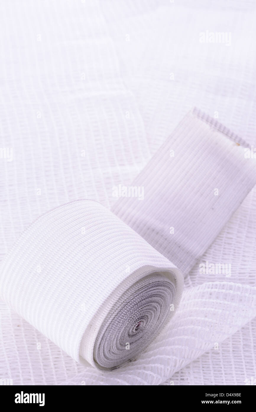 Medical gauze on white Stock Photo - Alamy