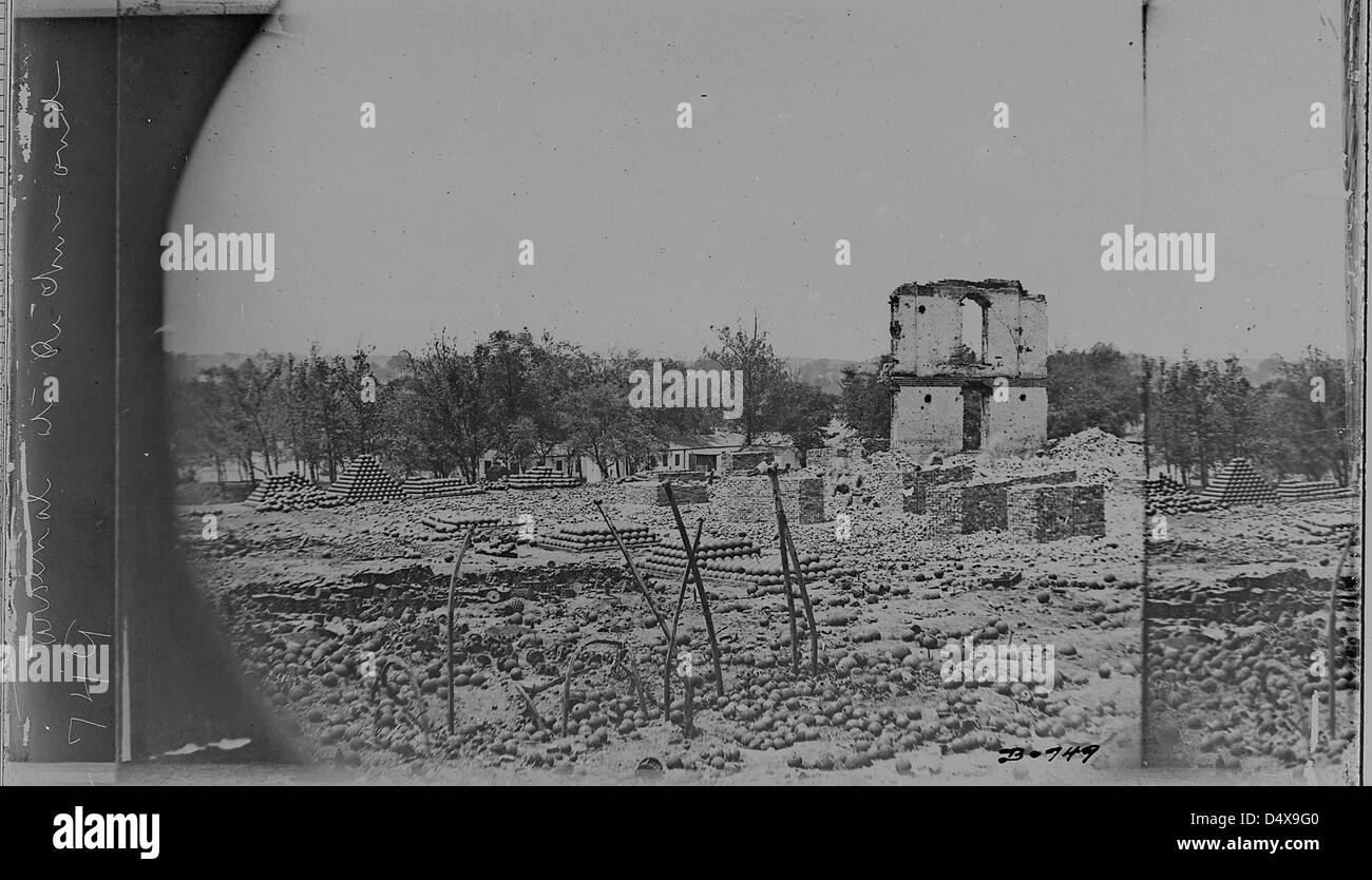 A photograph of the arsenal in Richmond, Virginia, taken during the ...