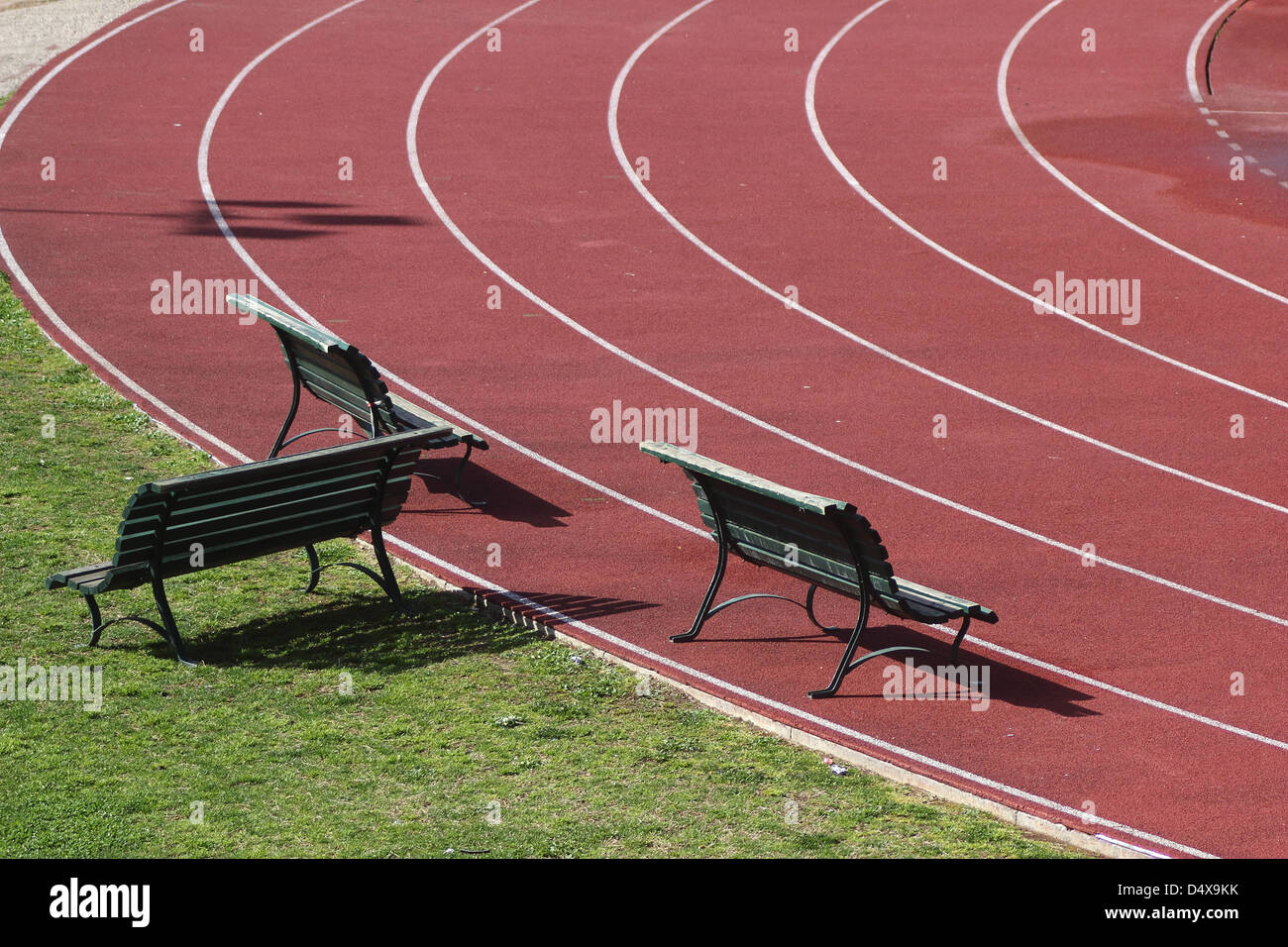 Bench stadium track not row hi-res stock photography and images - Alamy