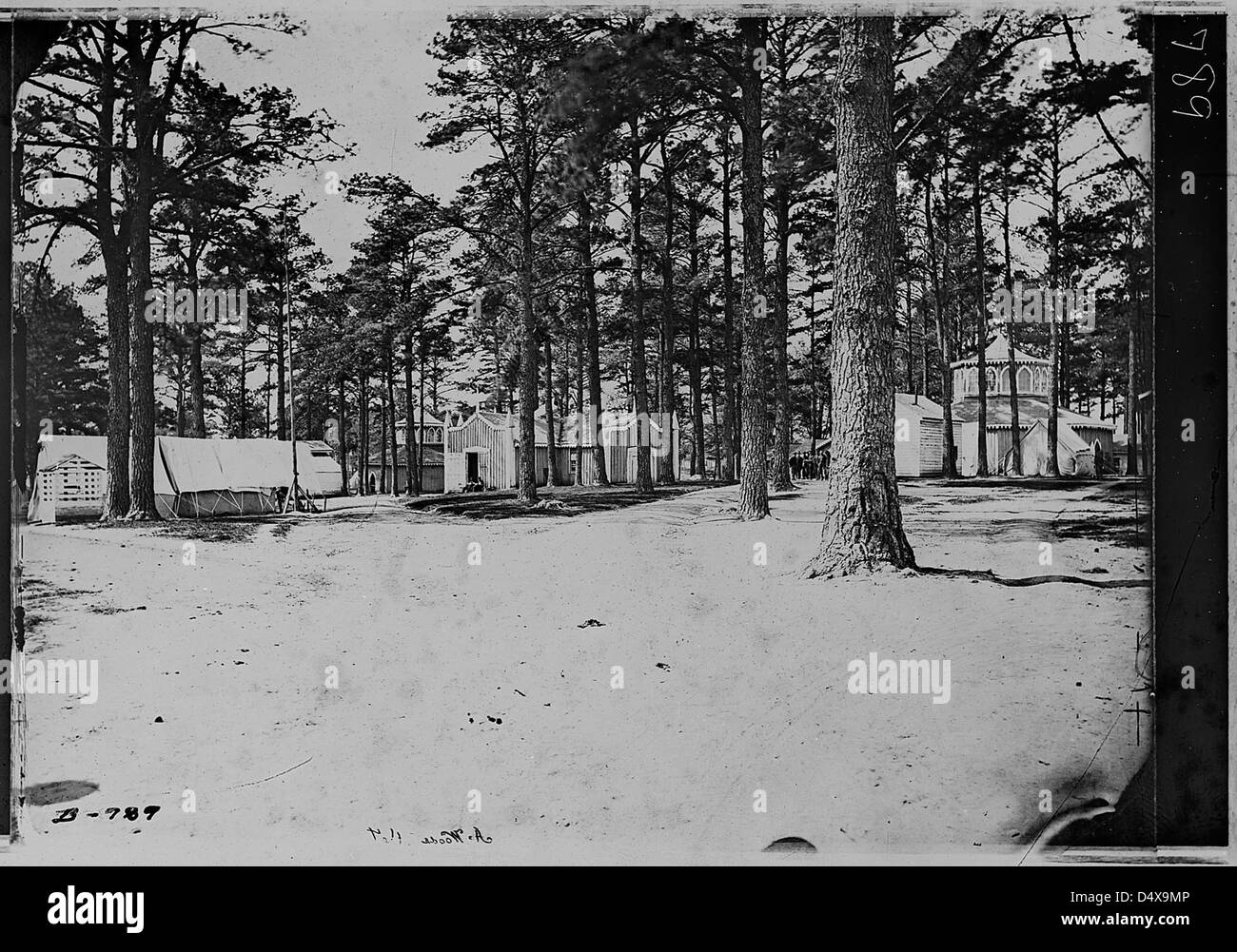 This photograph by Mathew Brady shows a Civil War camp, capturing the ...