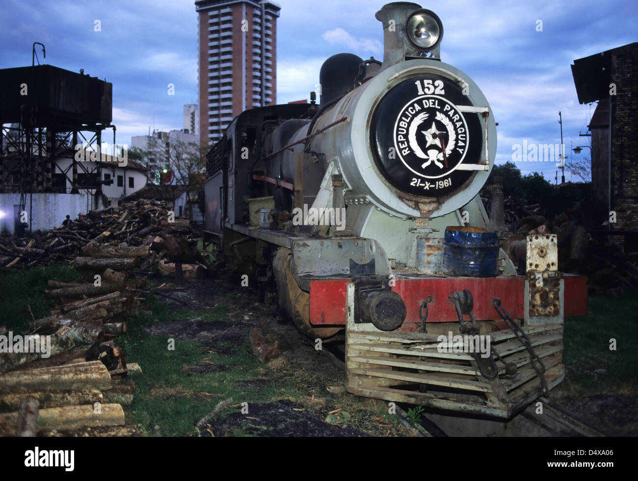 Steam Engine No 152 of the Ferrocarril Presidente Carlos Antonio Lopez ...